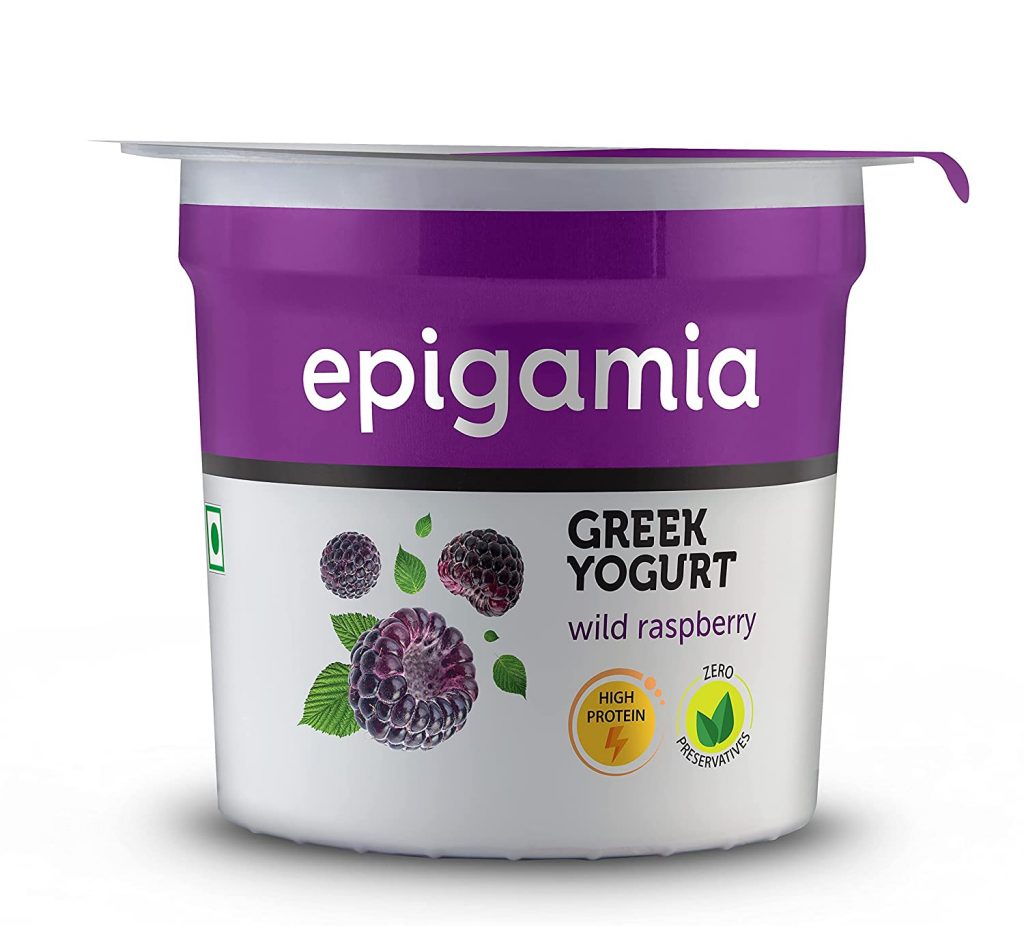 Epigamia Greek Yogurt, Wild Raspberry, 90g - Bisarga Online Supermarket ...